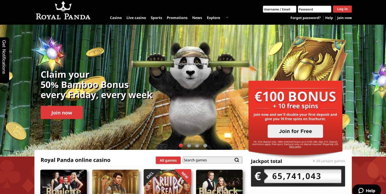 Royal Panda Casino 100 Bonus 10 Free Spins Royal Panda Royal Panda Casino 100 Bonus 10 Free Spins Royal Panda